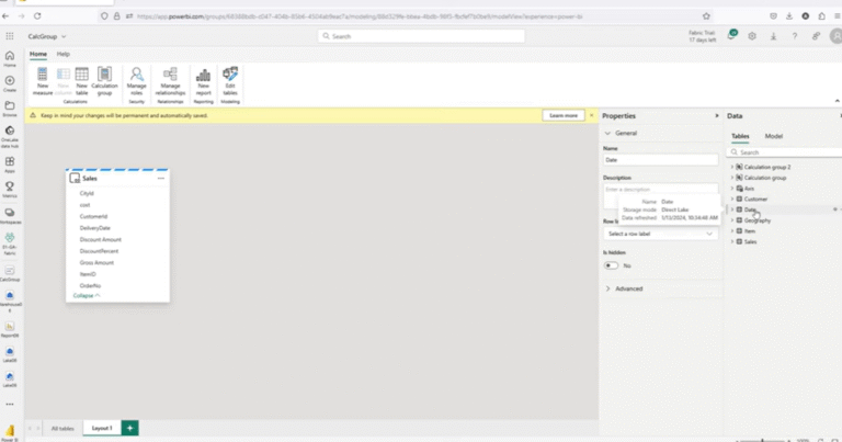 DAX Calculated Columns & Tables in Microsoft Fabric